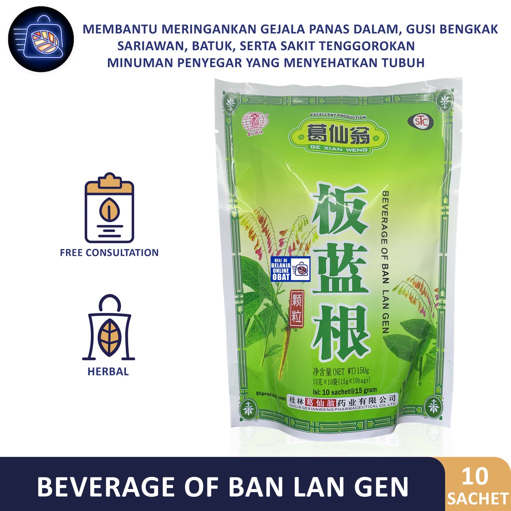 Jual BEVERAGE OF BAN LAN GEN // Minuman panas dalam, demam, dan ...