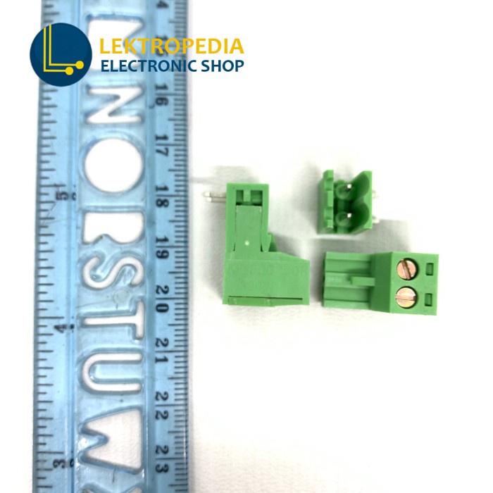 Jual Terminal Blok 2p 2 pin 5.08mm Plugable Connector Konektor Hijau ...