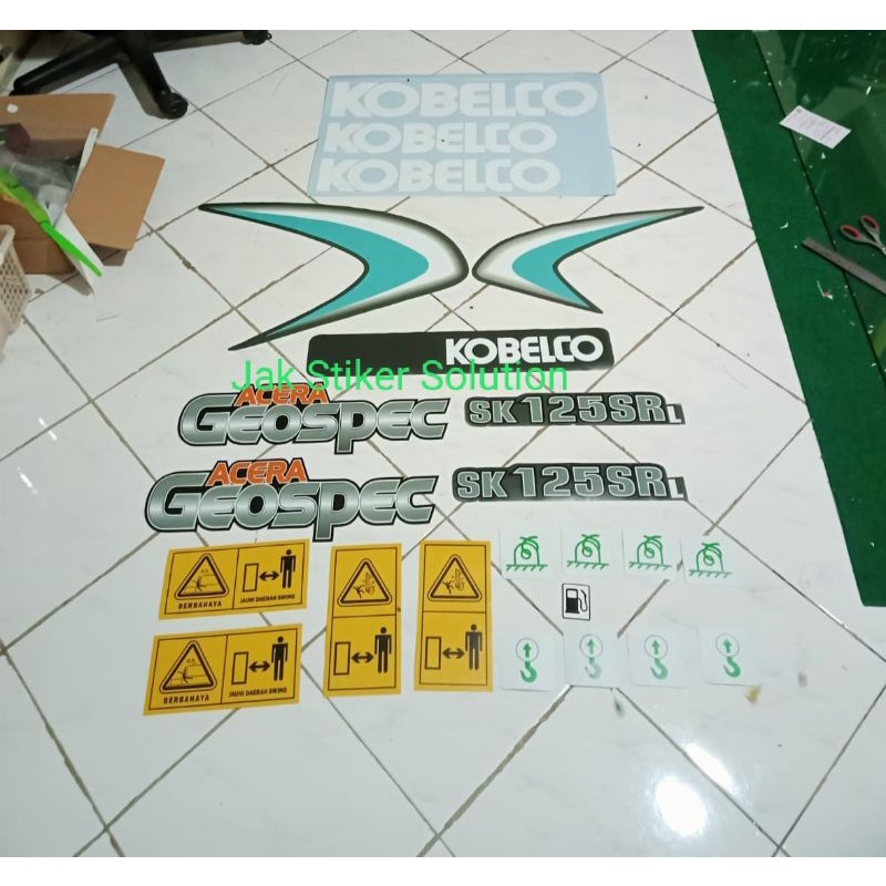 Jual Stiker Excavator Kobelco Geospec Sk125SRL Sticker alat Berat ...