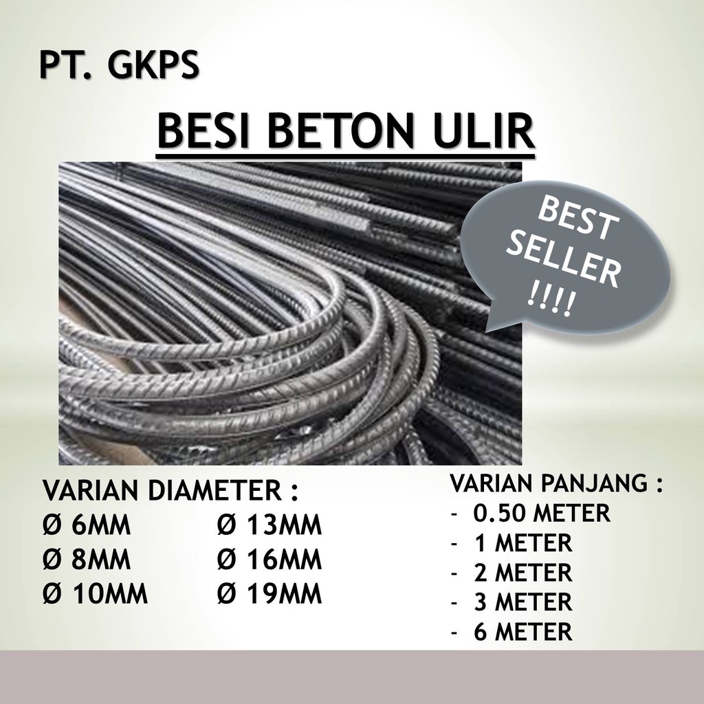 Jual Besi Beton Ulir Diameter 10mm x 2 Meter | Shopee Indonesia