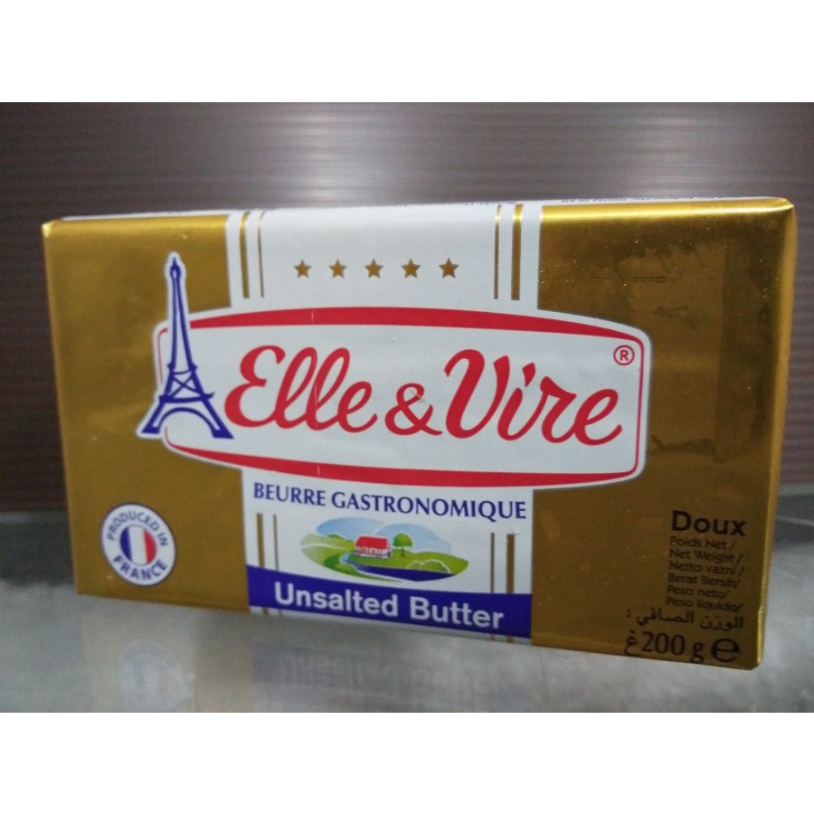 Jual Elle & Vire Unsalted Butter 200g | Shopee Indonesia