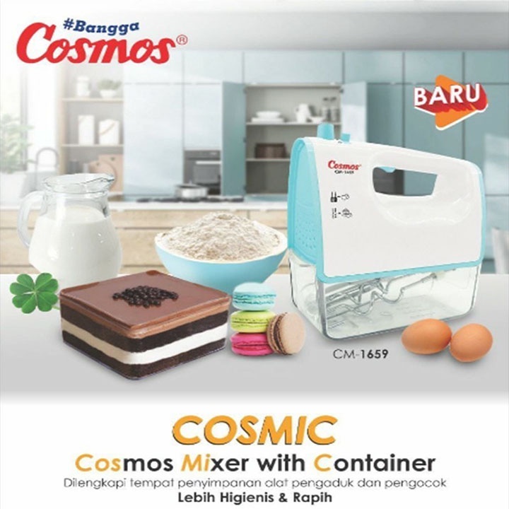 Jual Mixer Cosmos CM 1659 Cosmic Stand Mixer 5 speed Real Turbo with ...
