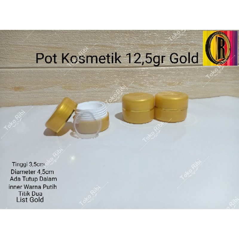 Jual Pot cream 12,5gr gold full ( kemasan 25pcs ) | Shopee Indonesia