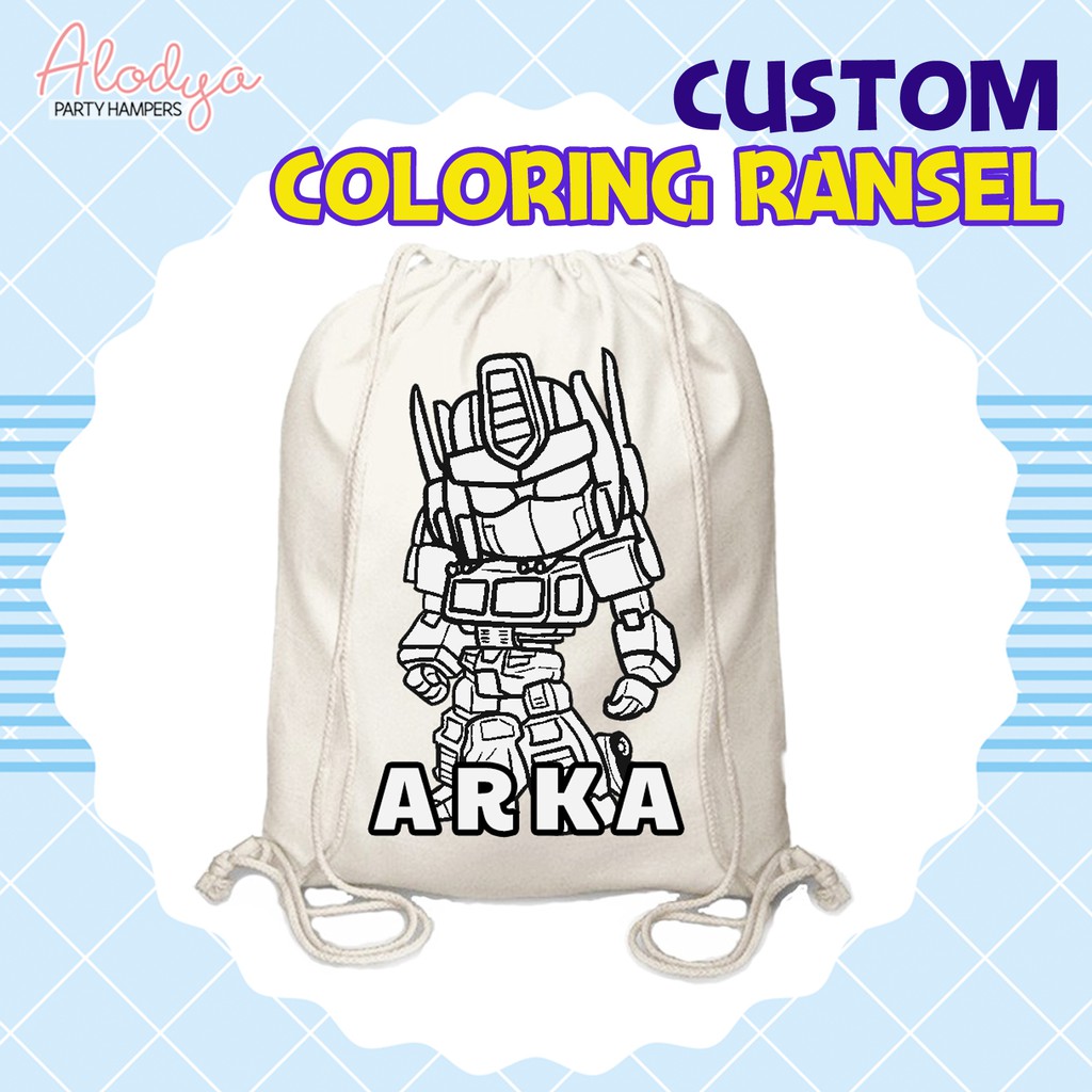 Jual Custom Coloring Ransel (Ransel Mewarnai) | Shopee Indonesia