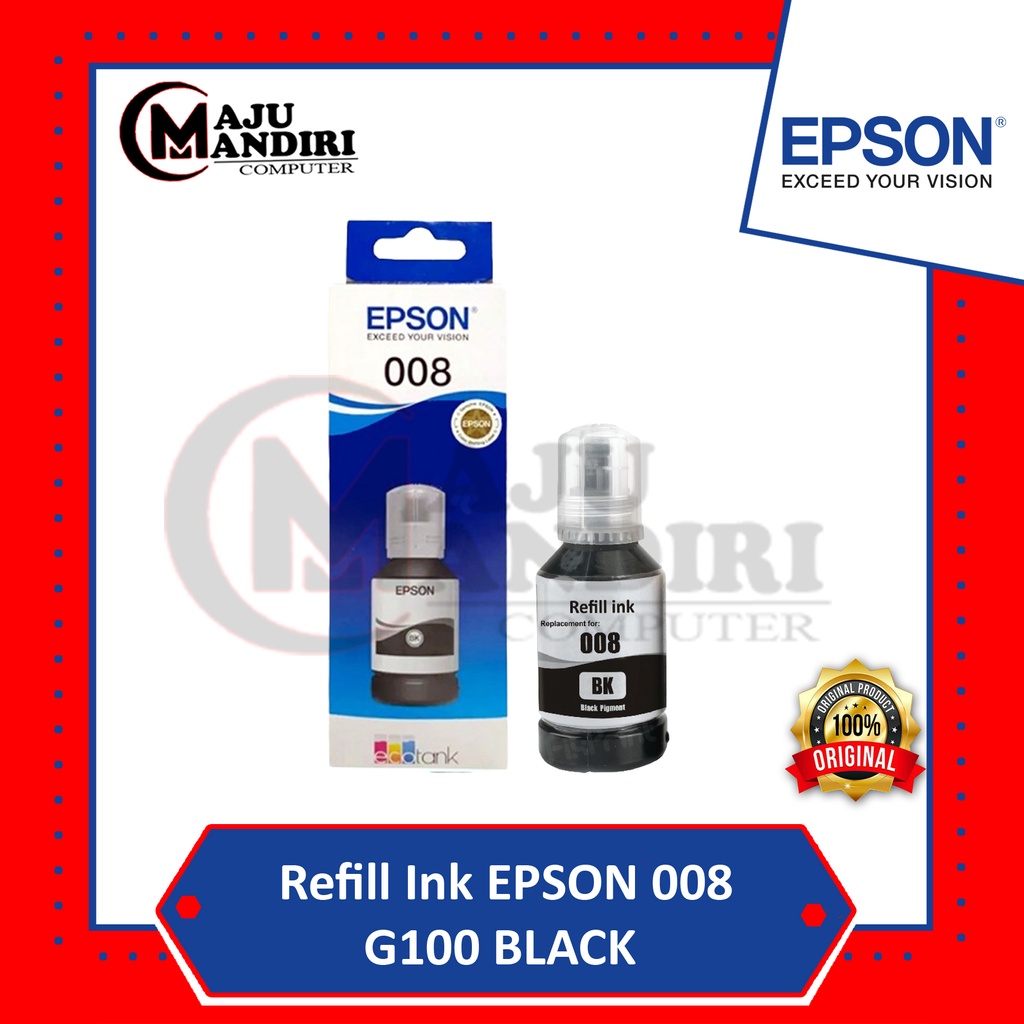 Jual REFILL INK EPSON 008 G100 BLACK ( FOR L15150 / 15160) | Shopee ...
