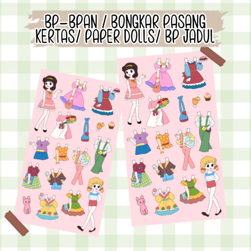 Jual BP-BPAN JADUL / BONGKAR PASANG KERTAS / MAINAN JADUL / PAPERDOLL ...
