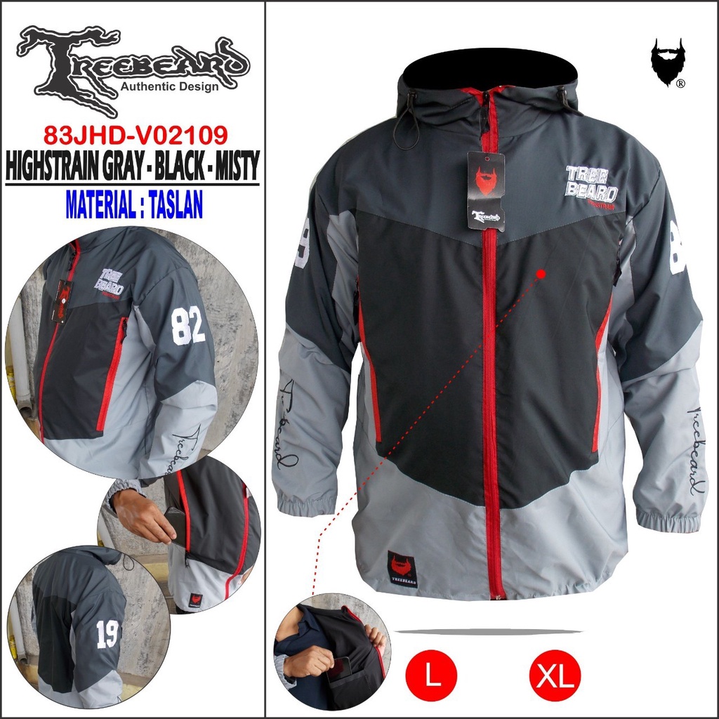 Jual AKN- JAKET HOODIE OUTDOOR TASLAN PRIA ANTI AIR WATERPROOF / JAKET ...