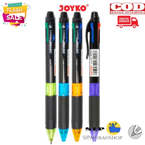 Jual Pulpen Cetrek 4 Warna / Pulpen Joyko BP-288 Quaco 3 / Pulpen Joyko ...