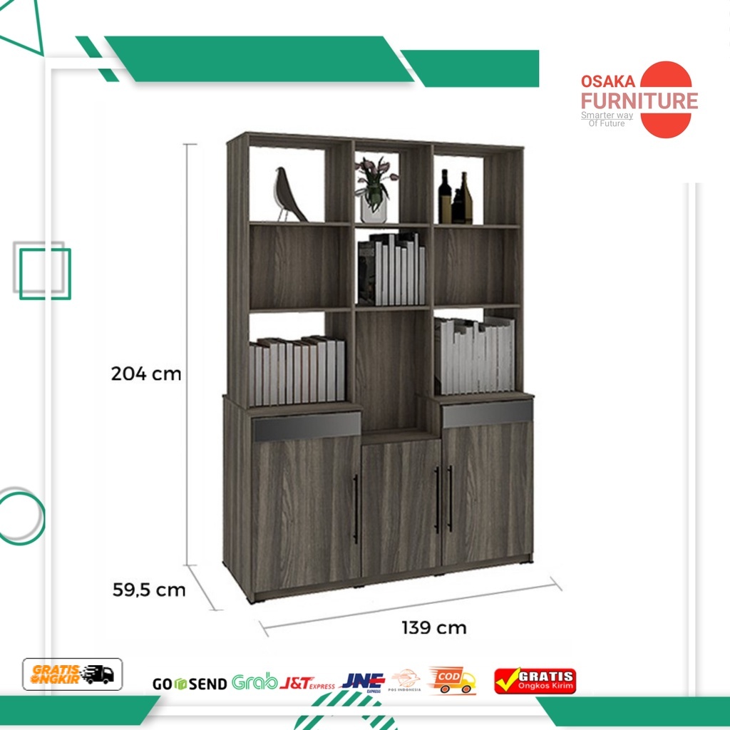Jual Osaka Lemari Kaca Minimalis - Buffet Rak Ruang - Lemari display ...
