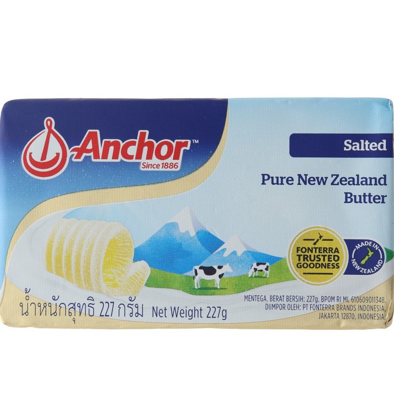 Jual anchor pure new zealand butter 227g | Shopee Indonesia