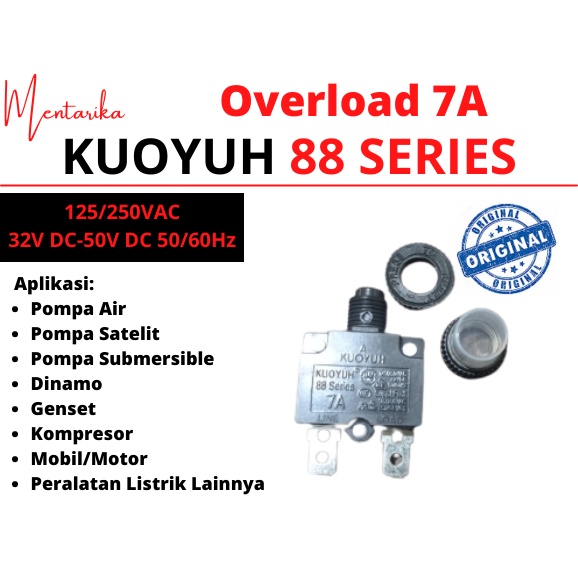Jual Overload 7A Kuoyuh 88 Series Thermal Protector Pompa Satelit Air ...
