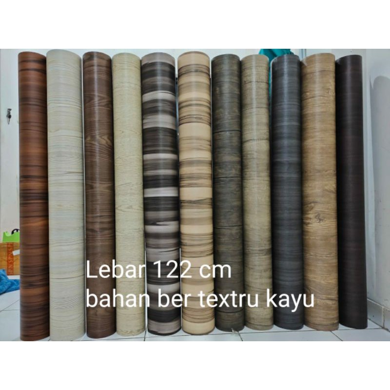 Jual wallpaper kayu/wall sticker kayu/sticker kayu /(BAHAN TEBAL)ASLI ...
