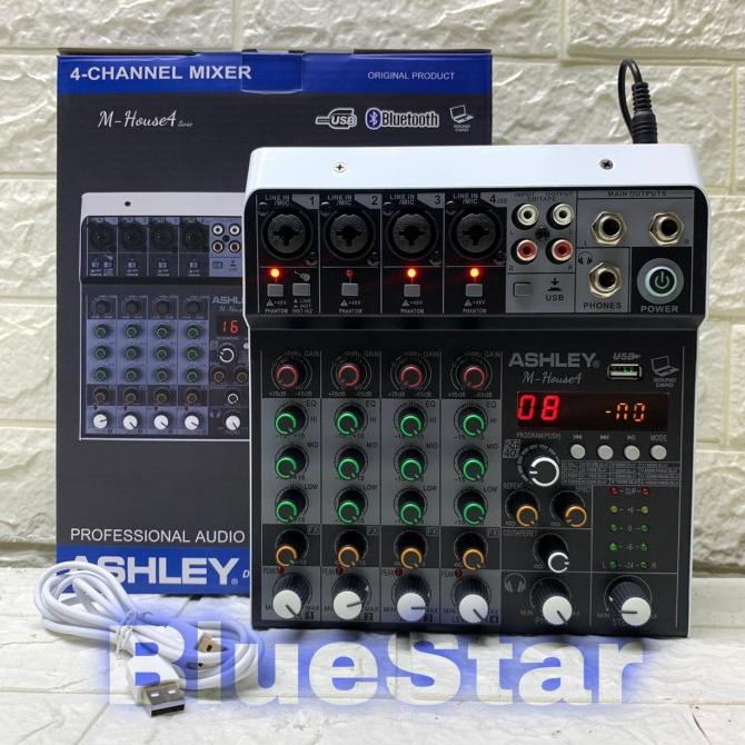 Jual Mixer Ashley M House 4 Original 4 Channel Bluetooth - USB Interface | Shopee Indonesia