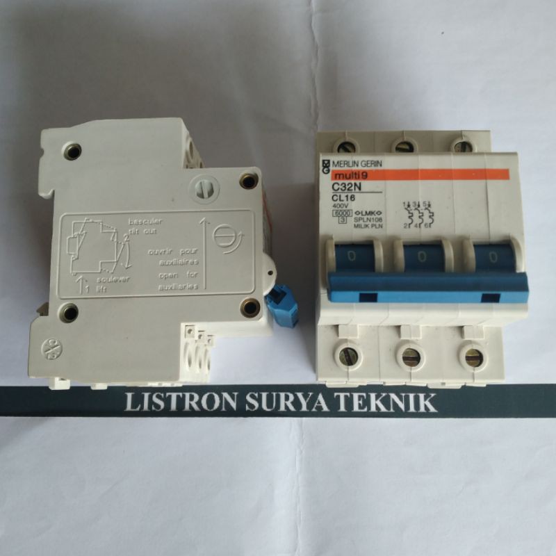 Jual MCB 3 Phase Merlin Gerin C32N 10A-20A Asli PLN | Shopee Indonesia