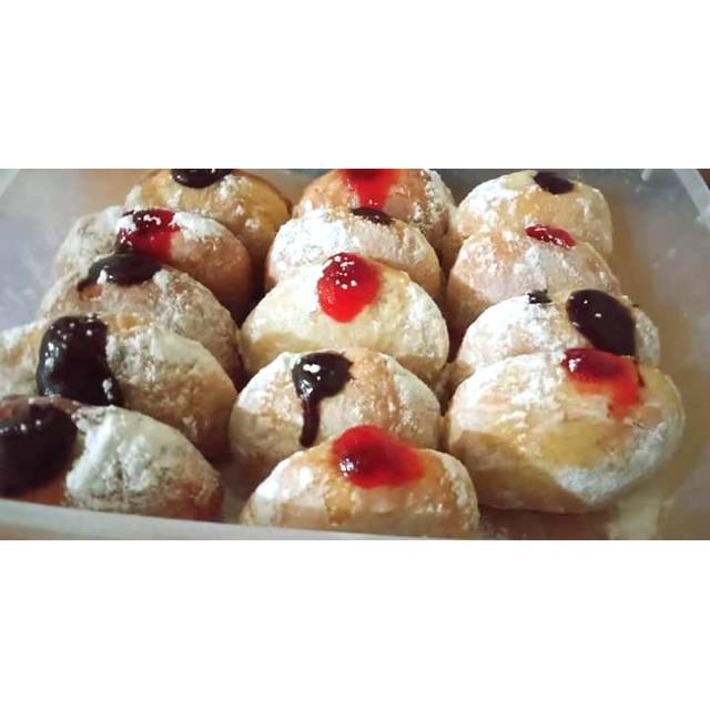Jual Roti donat bomboloni isi 10 bombolone varian rasa cokelat ...