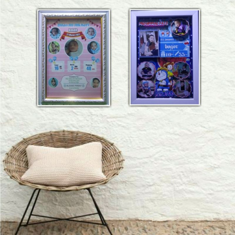 Jual Biodata/kelahiran bayi frame 21x30CM (Minimalis/Pop up 3D ...