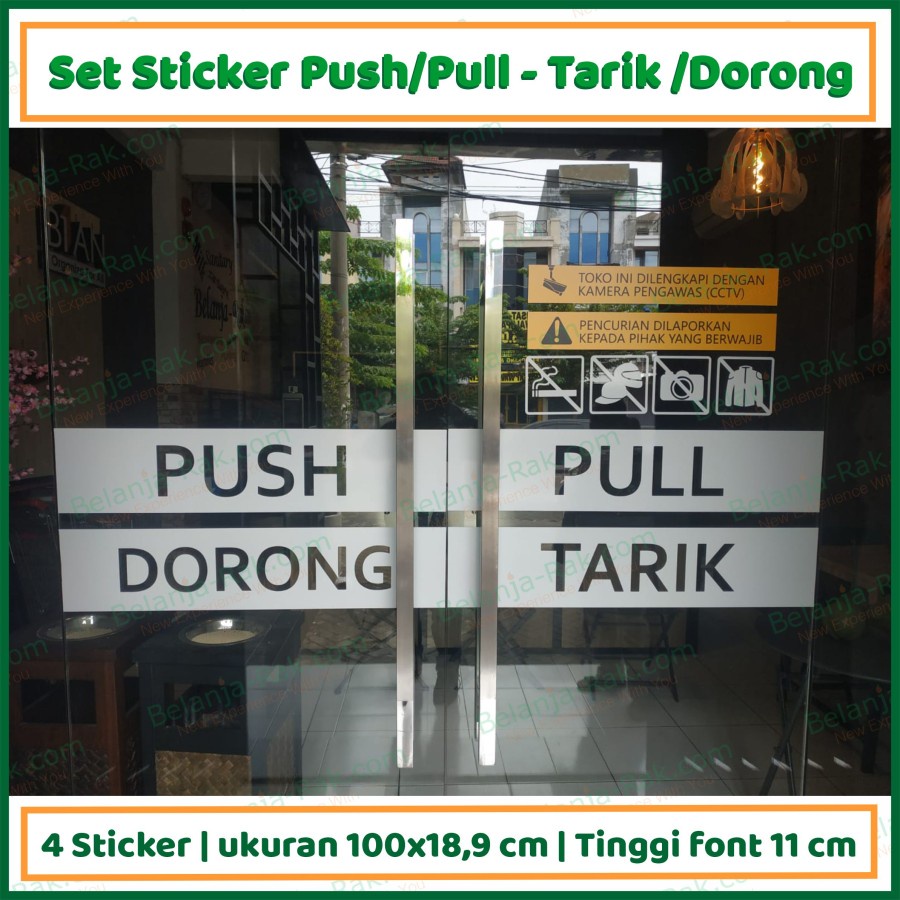 Jual Set Stiker Push/ Pull - Dorong/ Tarik | Shopee Indonesia