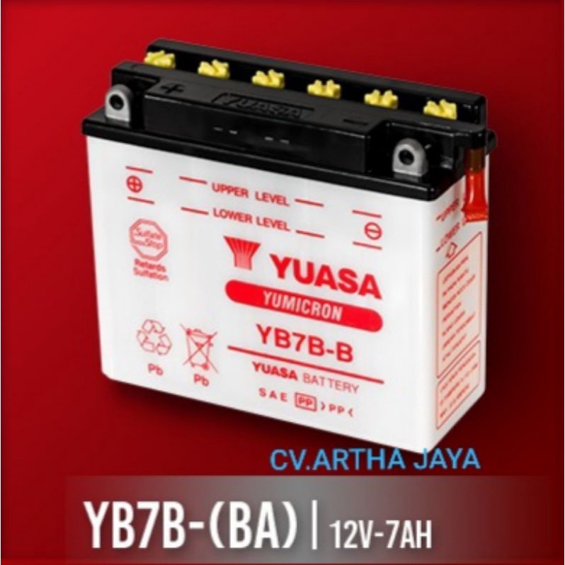 Jual AKI / ACCU YUASA YB7B-BA (BASAH) 12V-7AH (TIGER / SCORPIO / NOUVO / TIGER REVOLUTION ...