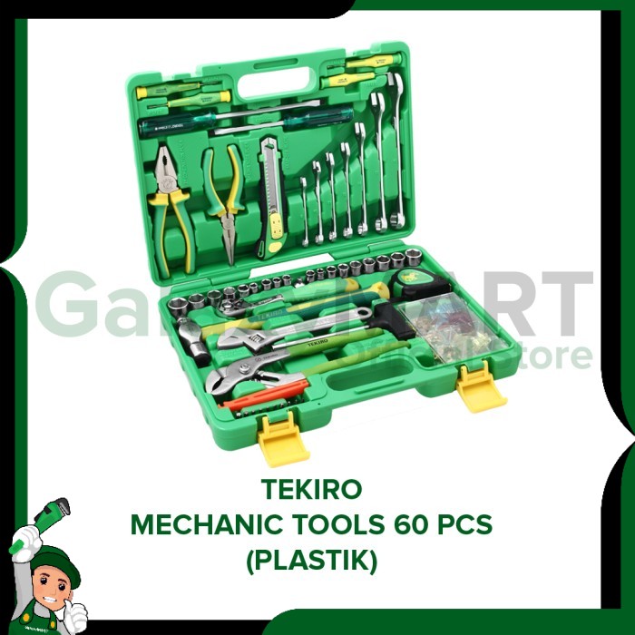 Jual TEKIRO Mekanik Tools Set 60 pcs / Mechanic Tools Plastik | Shopee Indonesia