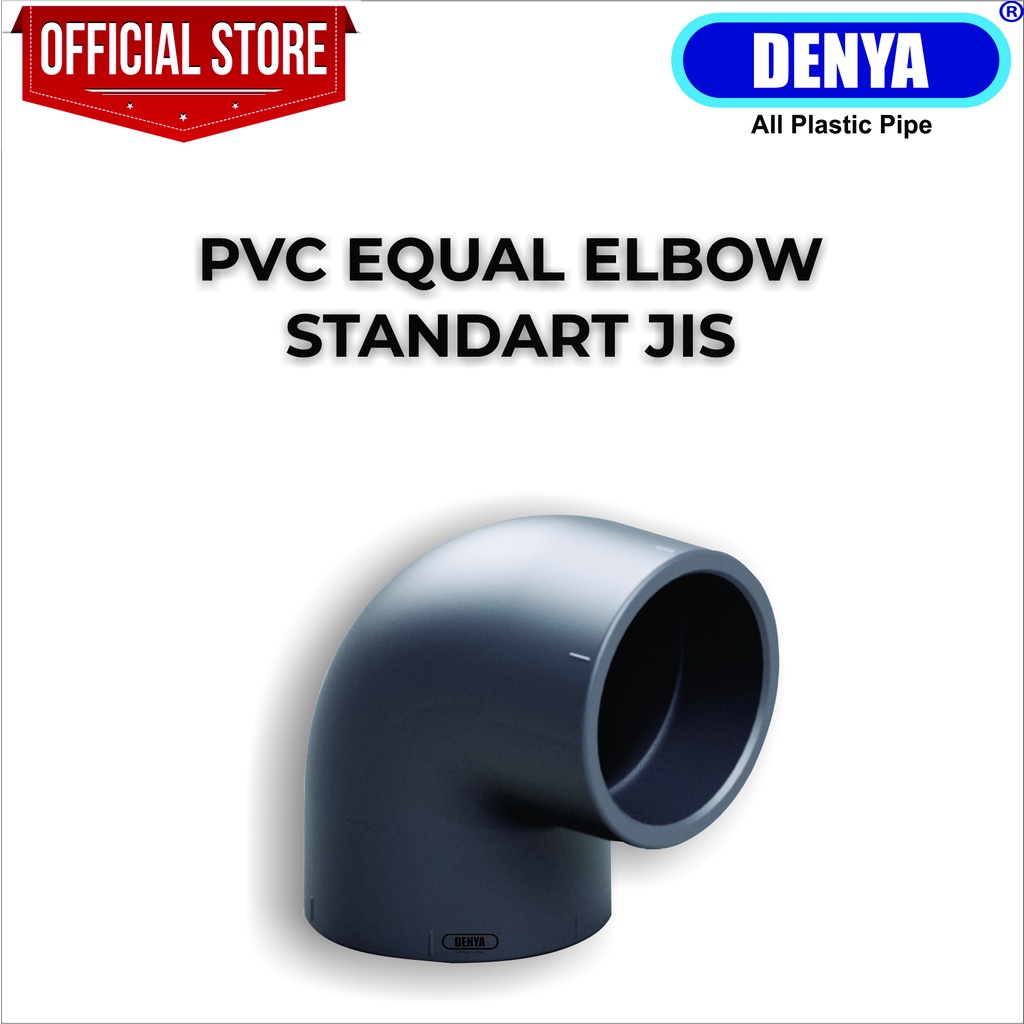 Jual PVC Equal Elbow 90° Standard JIS Denya 1/2 inch - 1 1/2 inch ...