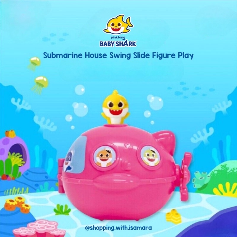 Jual Pinkfong Baby Shark Submarine House Swing Slide Figure Play ...