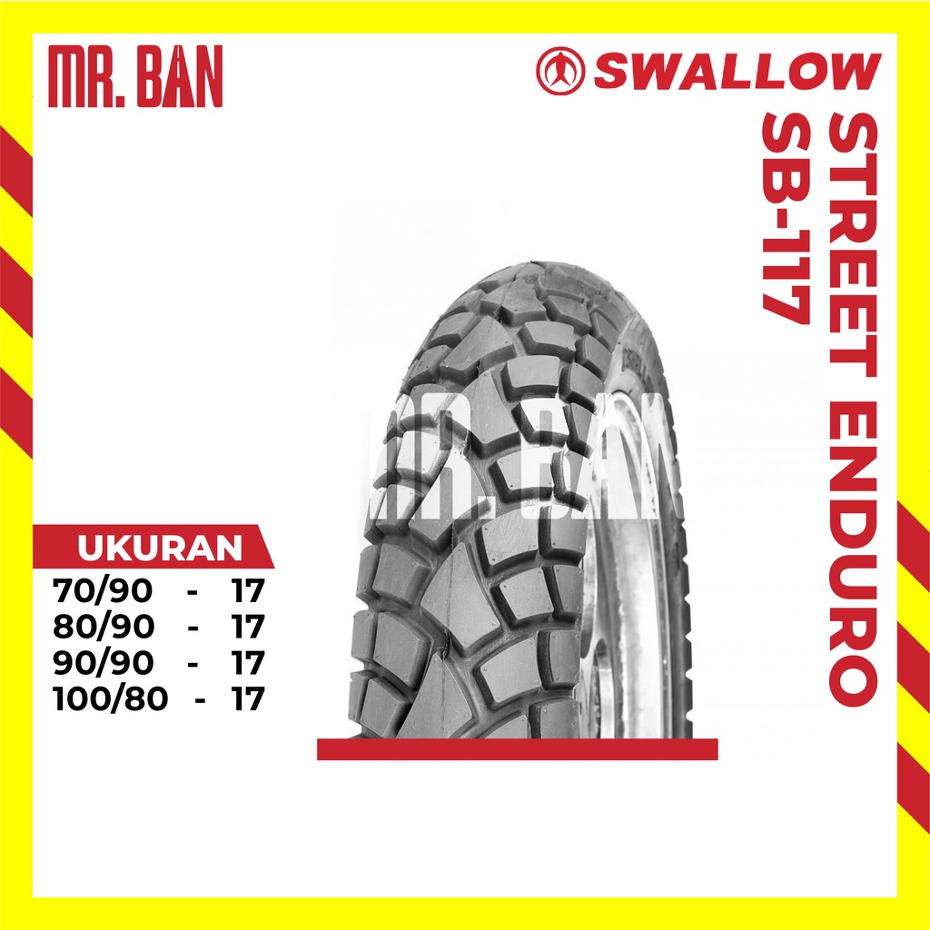 Jual BAN LUAR MOTOR RING 17 SWALLOW STREET ENDURO SB-117 TUBETYPE 70 90 80 90 90 90 100 80 ...