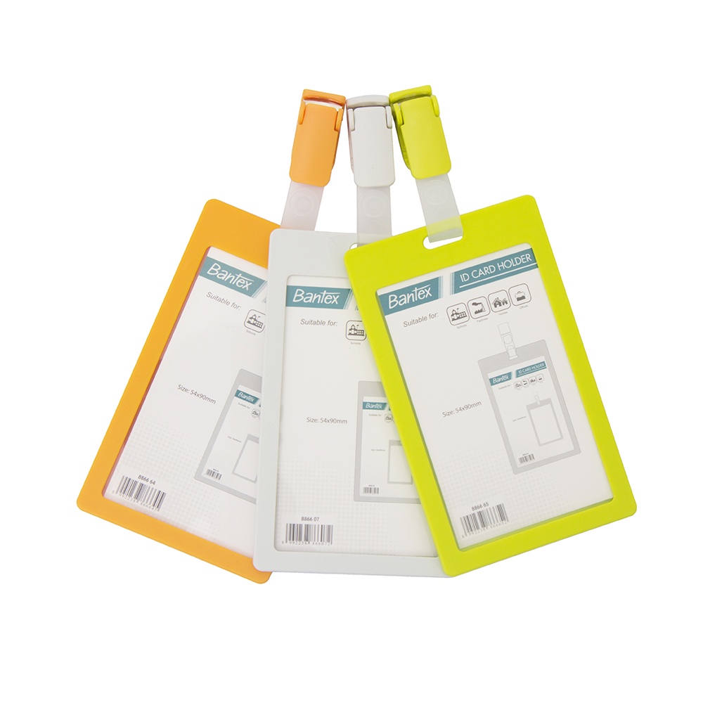 Jual Bantex ID Card | Name Tag Holder With Clip Portarit | Shopee Indonesia