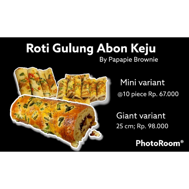 Jual Roti Gulung Abon Keju/ Giant ukuran 25 cm tebal/ mini isi 10 piece ...