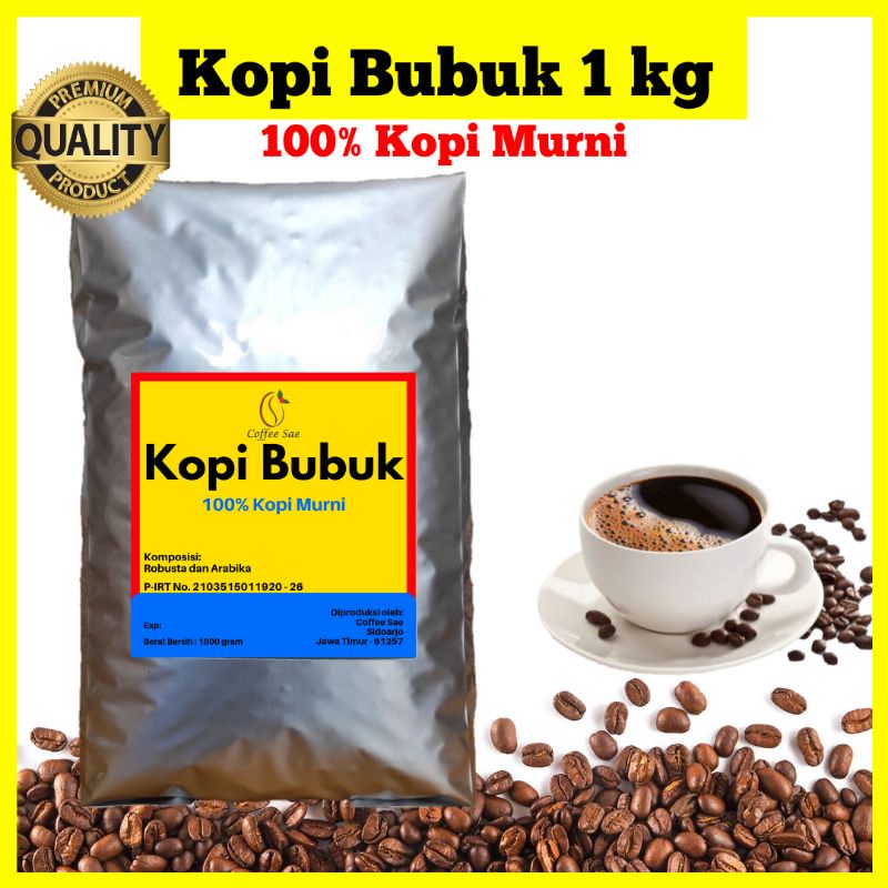 Jual KOPI BUBUK Asli 1kg CoffeeSae Murni tanpa Campuran Kopi Warkop ...
