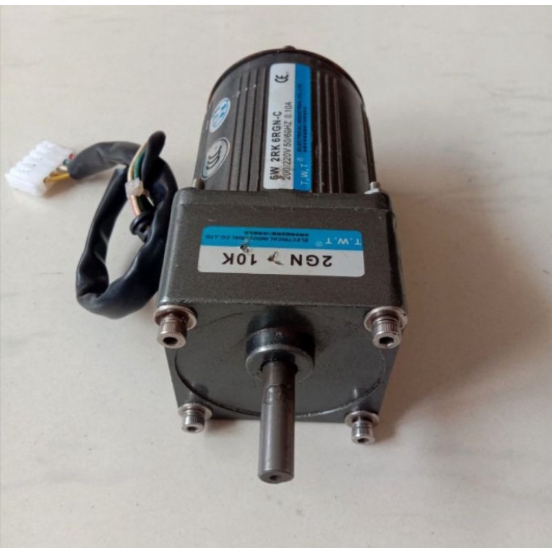 Jual Ac Motor Gearbox 220V 6W T.W.T Ratio 1 : 10 | Shopee Indonesia