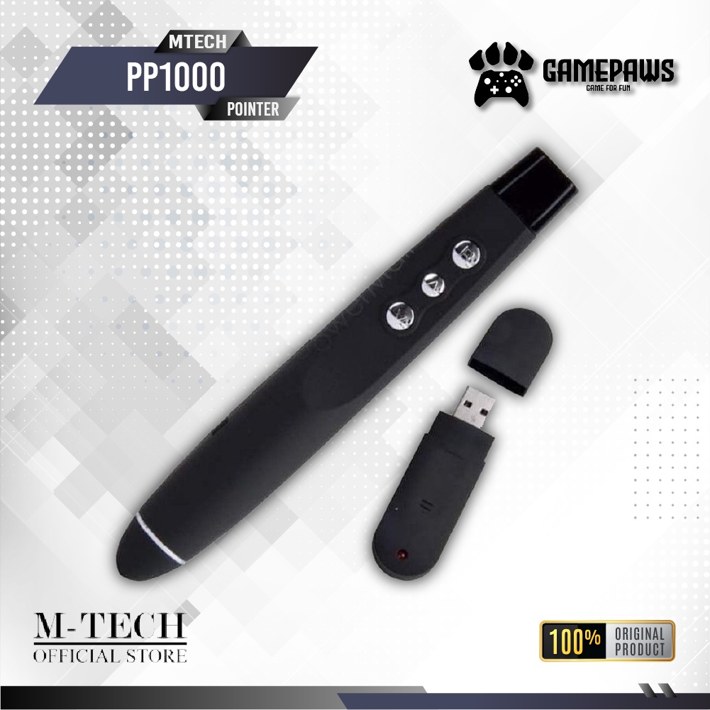 Jual M-TECH ORIGINAL LASER POINTER PP1000 ALAT WIRELESS PRESENTASI ...