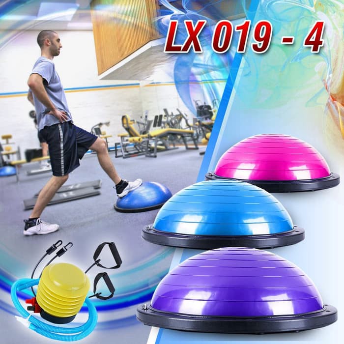 Jual Bosu Ball Balance Step Trainer Bola Yoga Fitness Balancing Step ...