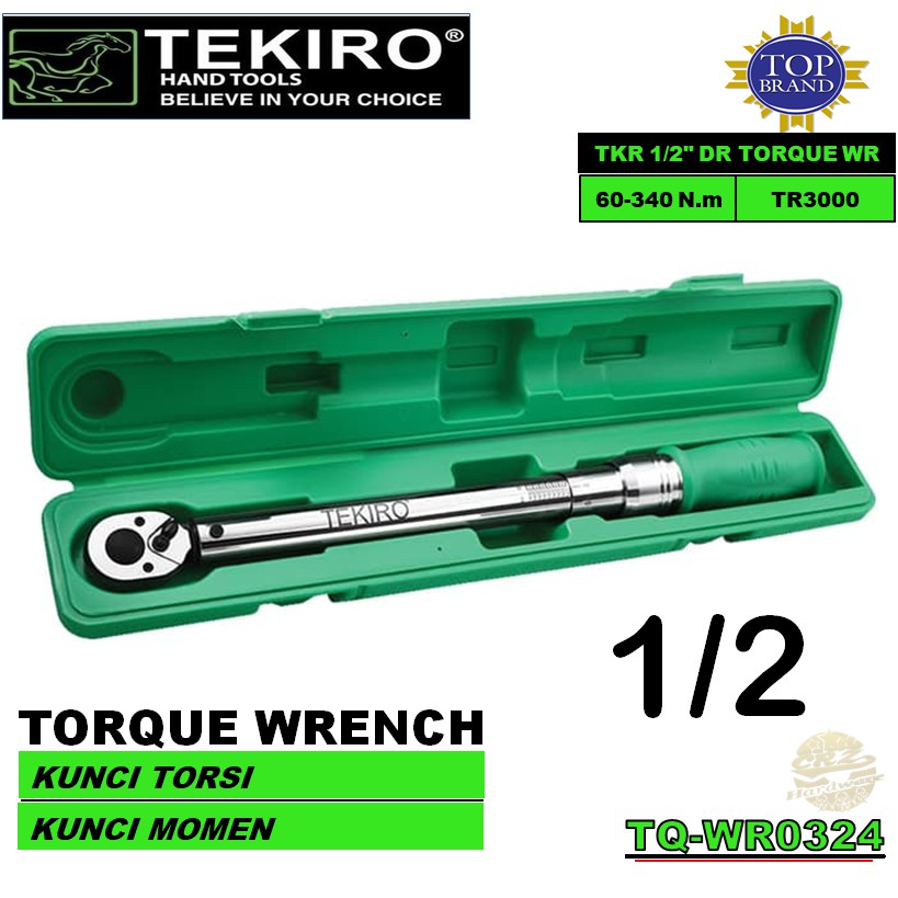 Jual Kunci Torsi Kunci Momen Setengah Inch Torque Wrench 60 340 TR3000 TEKIRO | Shopee Indonesia