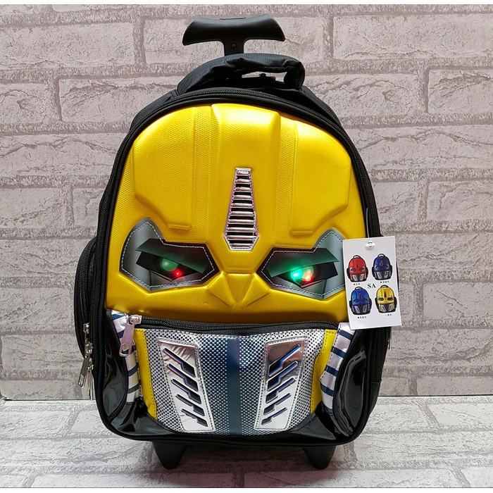 Jual Tas Troli Trolley Sekolah anak TK SD Transformers + lampu LED ...