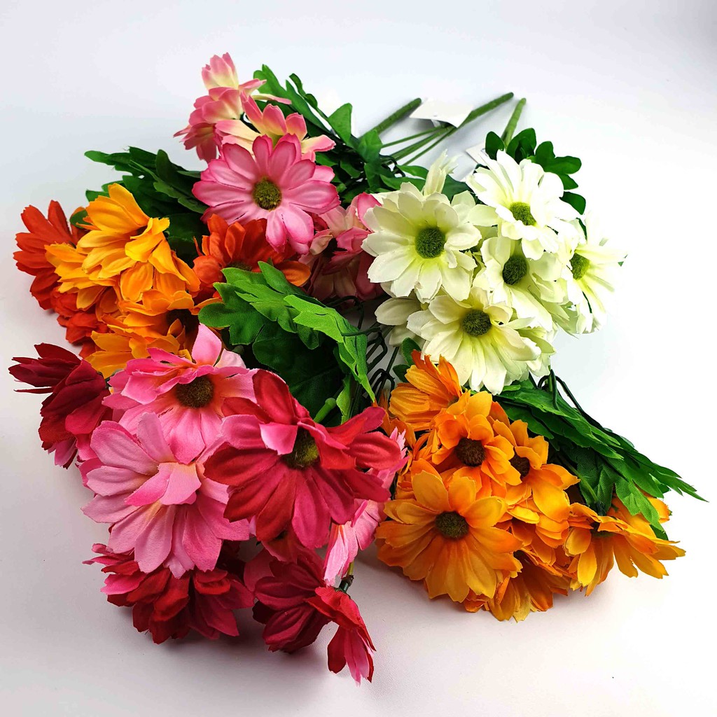 Jual Bunga Daisy Warna 30 cm / Bunga Palsu/ Bunga Artificial/ Bunga Vas ...