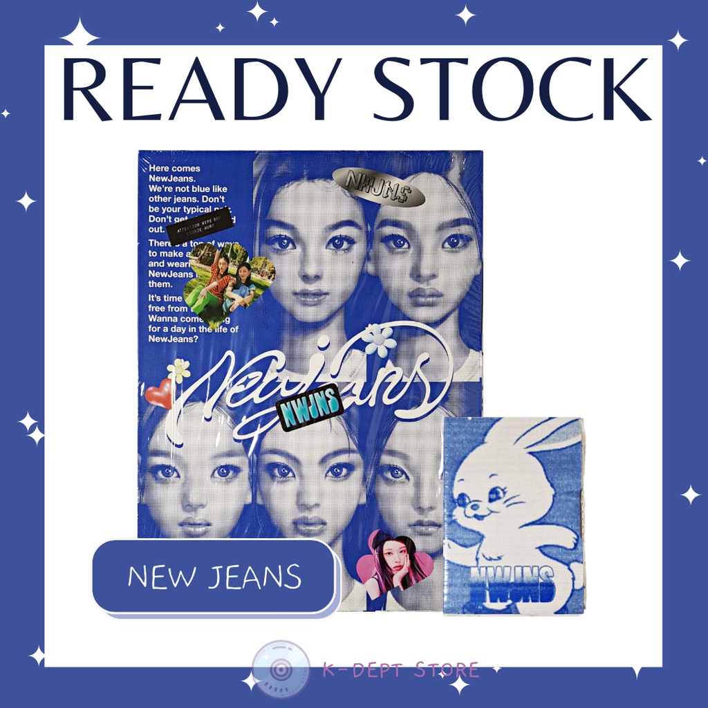 Jual NEW JEANS BLUEBOOK WEVERSE 1st EP ALBUM ATTENTION HYPE BOY | Shopee Indonesia