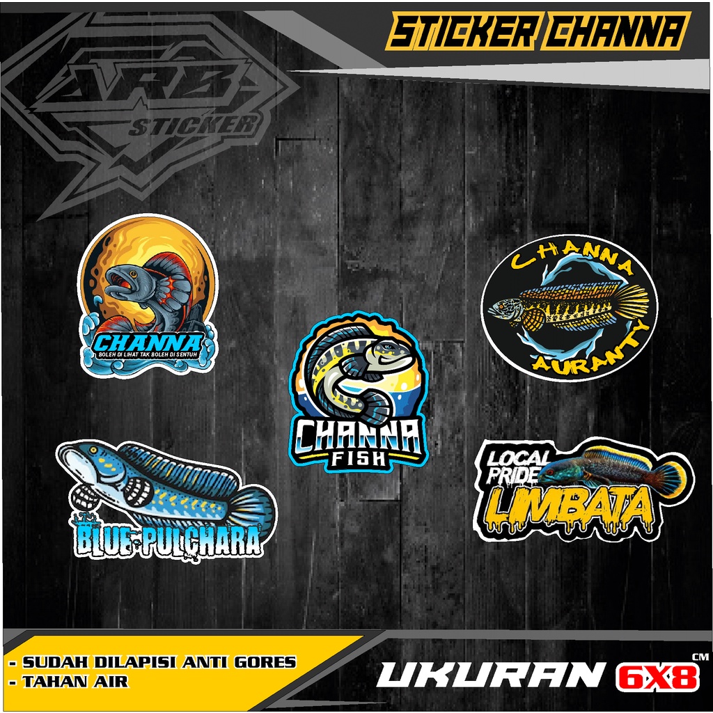 Jual sticker channa stiker ikan channa stiker ikan gabus asiatica ...