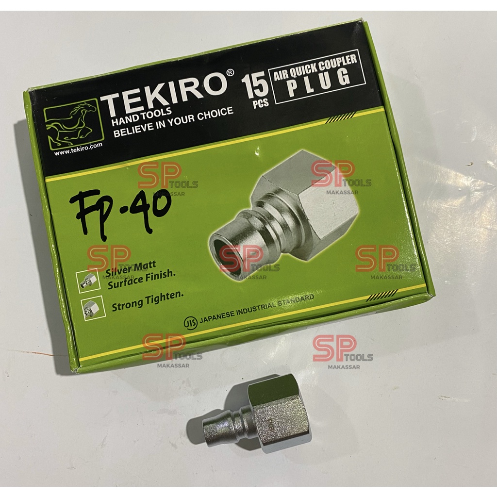 Jual QUICK COUPLER PF 40 TEKIRO / NEPEL SAMBUNGAN SELANG ANGIN PLUG TEKIRO 1PCS | Shopee Indonesia