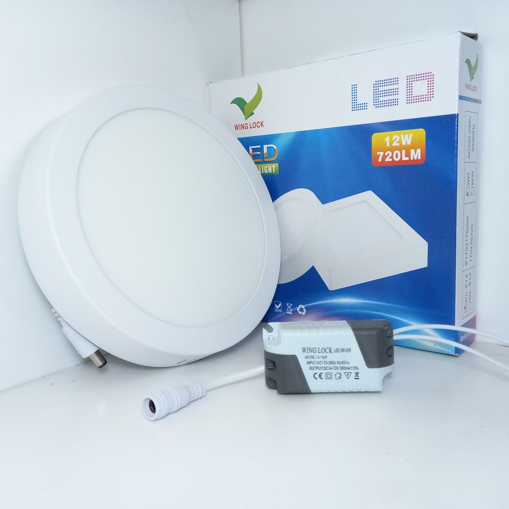Jual LAMPU DOWNLIGHT LED 12 WATT PUTIH OUTBOW LAMPU PANEL LED 12w BULAT OB | Shopee Indonesia