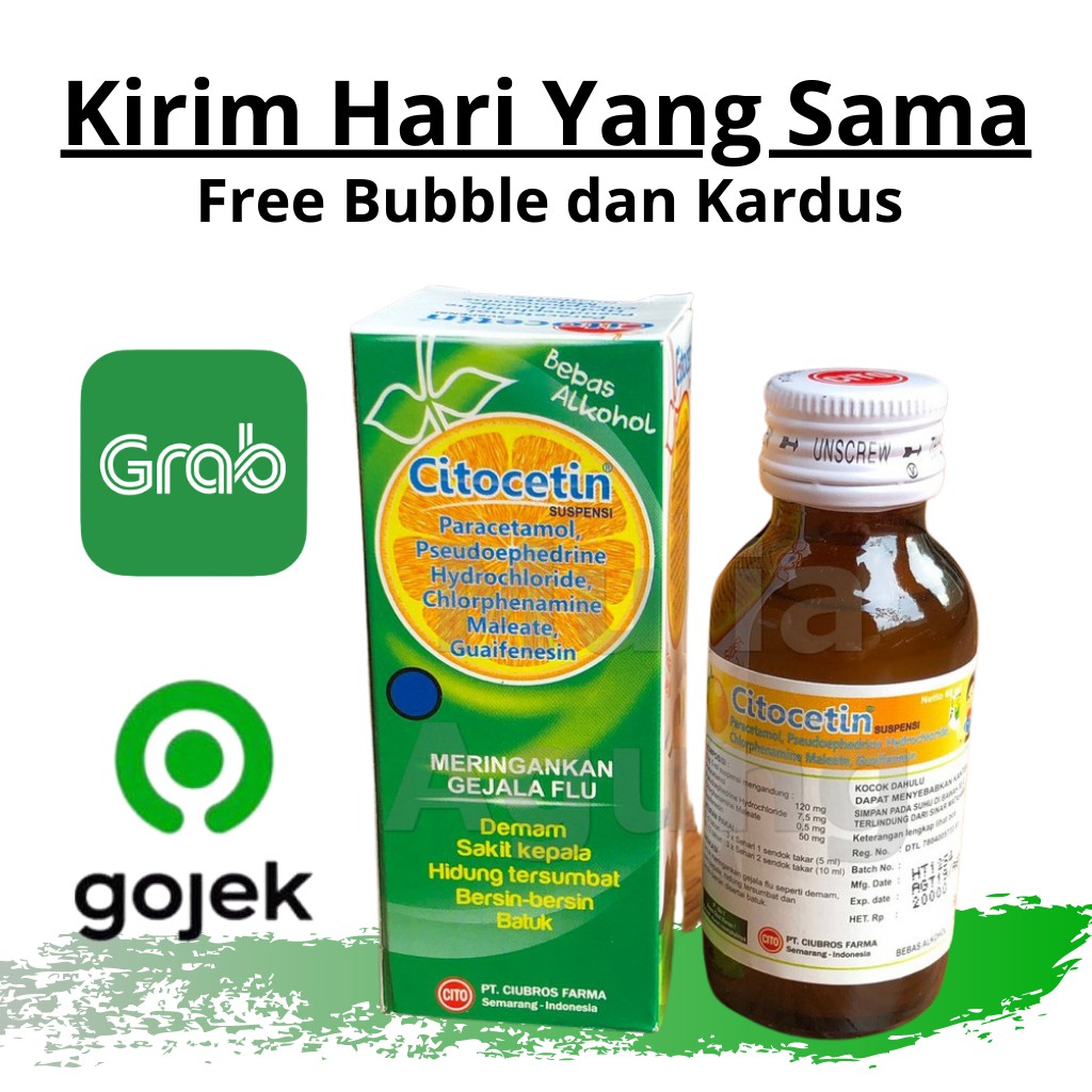 Jual Obat Batuk dan Flu Anak Citocetin Syrup 60ml | Shopee Indonesia