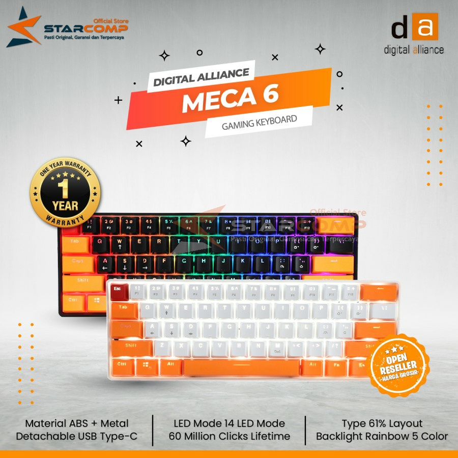 Jual Digital Alliance DA Meca 6 Mechanical Gaming Keyboard | Shopee ...