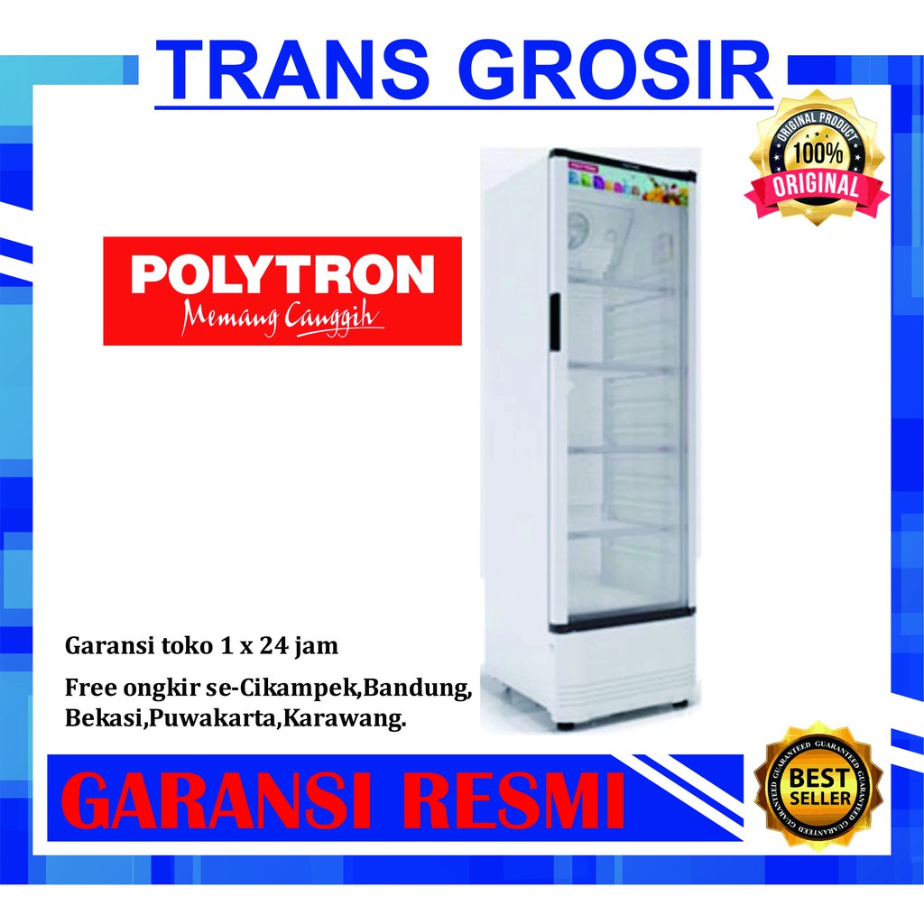 Jual SHOWCASE POLYTRON SCN 230 DISPLAY COOLER 1 PINTU | Shopee Indonesia