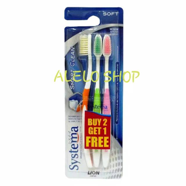 Jual Systema smart clean soft isi 3 pcs bonus sabun nuvo sikat gigi ...