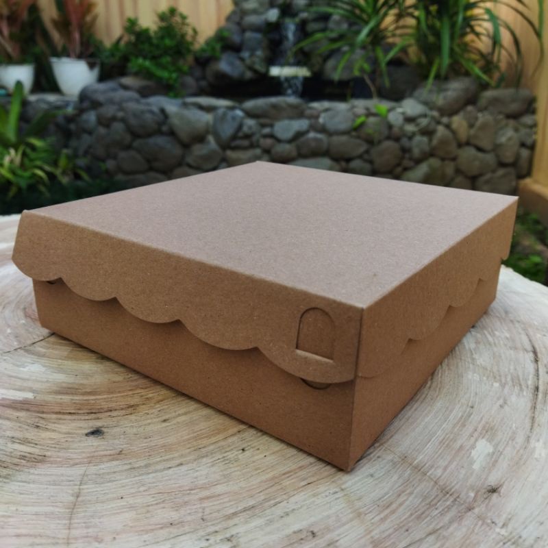 Jual Dus Coklat R10K Kraft 20x20 cm / Kotak Nasi R10K / Box Nasi Coklat ...