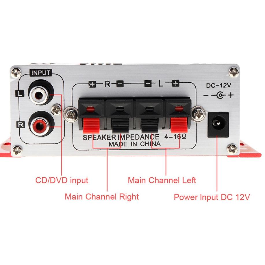 Jual Terbaik.. Ampli Mini HiFi Stereo Power Amplifier 12V 20W 2 Channel ...