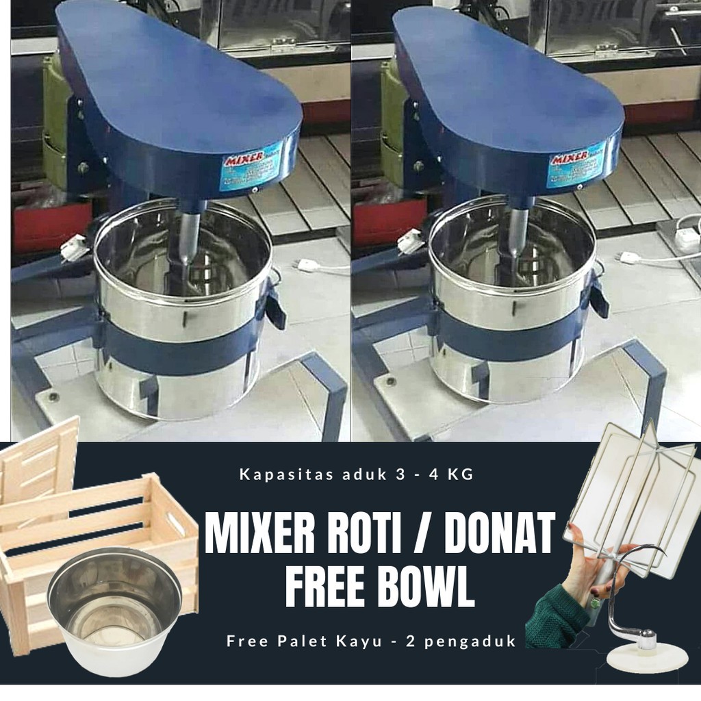 Jual Mixer Bakery Kapasitas Adonan 3-4kg Tepung kering 500watt | Shopee ...