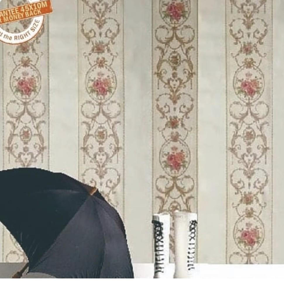 Jual Wallpaper Dinding 45 cm x 10 M / Wallsticker Motif SALUR CLASSIC EROPA 5W3 | Shopee Indonesia