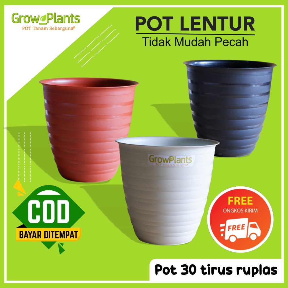Jual Pot Bunga Murah Pot Tirus RUPLAS 30 JM Tirus Pot Tanaman Bunga ...