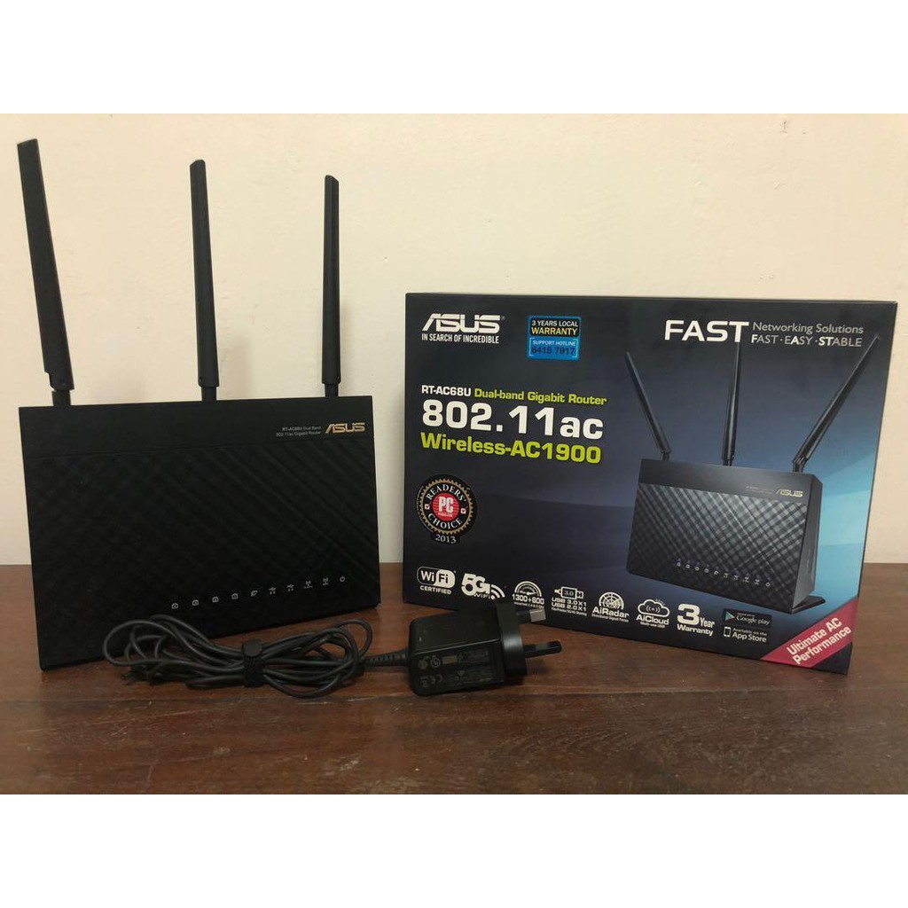 Jual Router ASUS RT AC68U Wireless AC1900 Dual Band Gigabit | Shopee ...