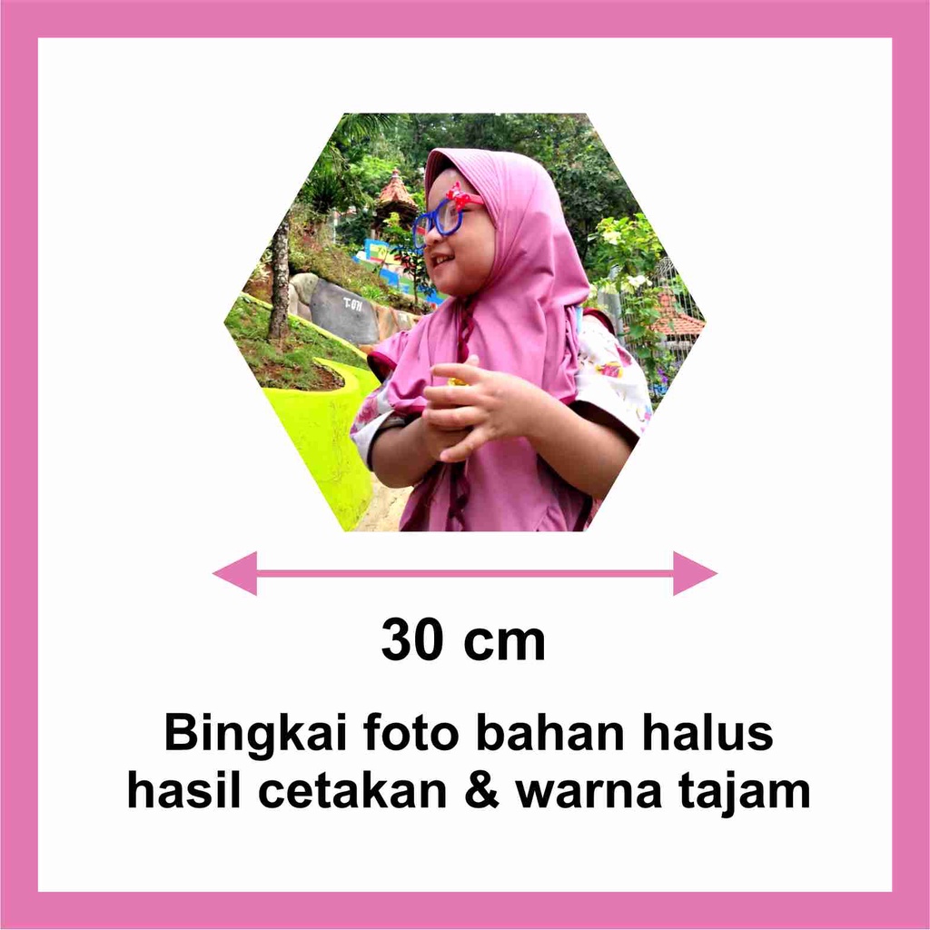 Jual Frame Bingkai Cetak Foto Segi Enam Octagon Custom Walldecor ...